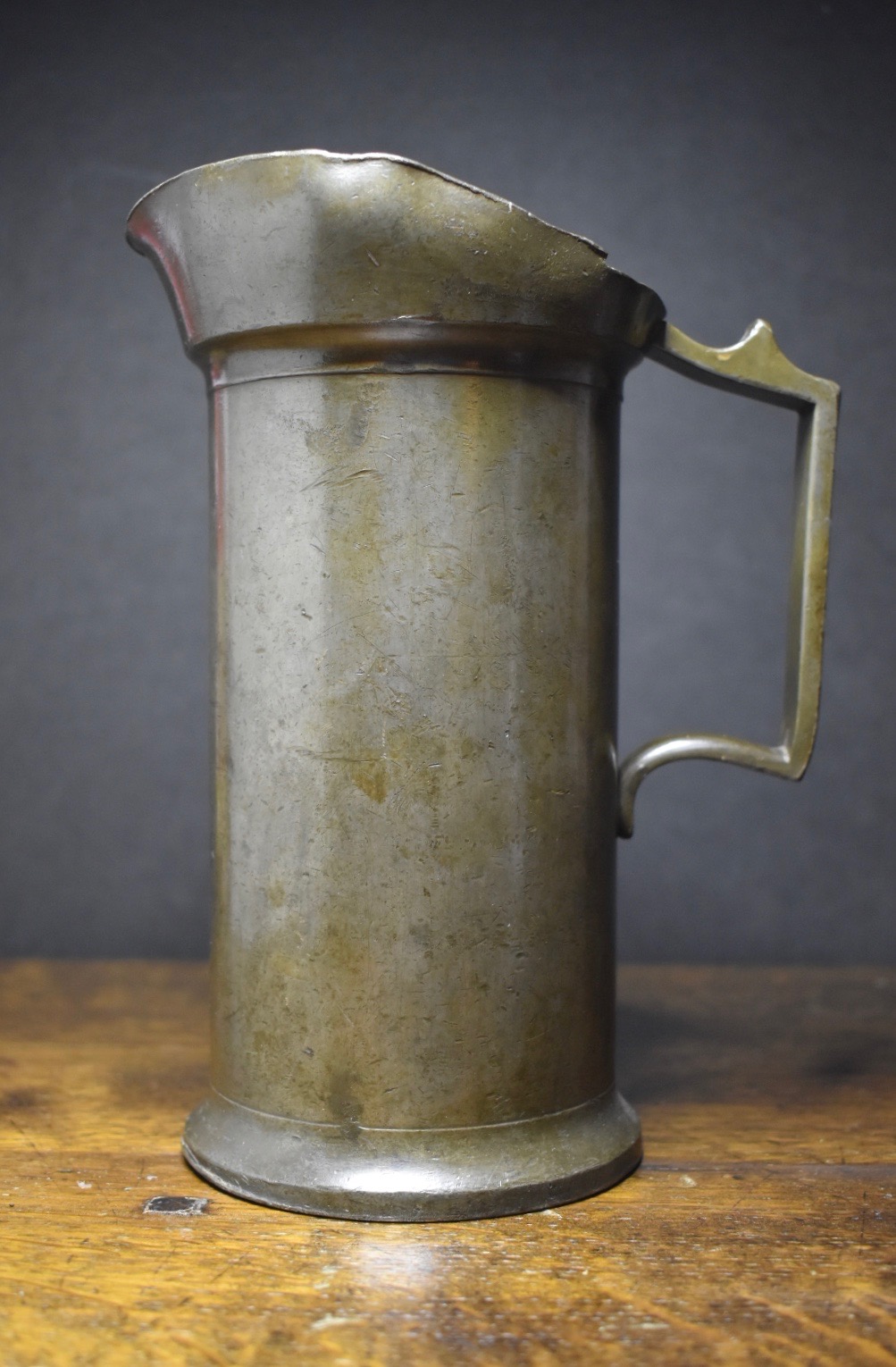 Antique Dutch Pewter Liter Measure 1902. Delft - W.A. Reijnders | Hart
