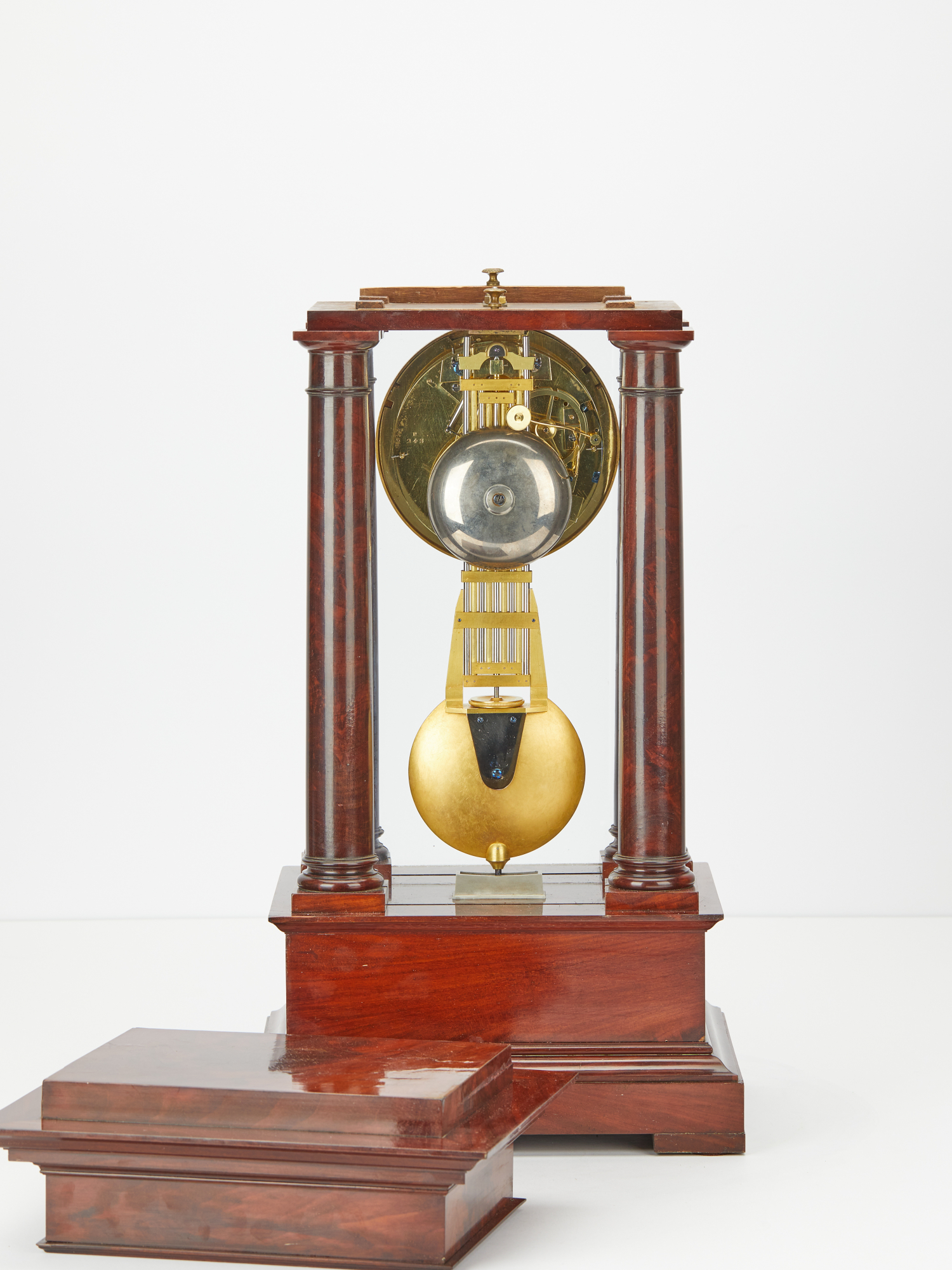 4 glass table regulator clock from Janvier Paris Workshop | ArtListings