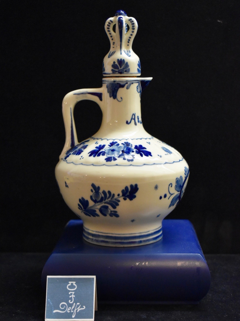 Antique Dutch Blue & White Royal Delft Hand Painted Jenever / Liqueur ...