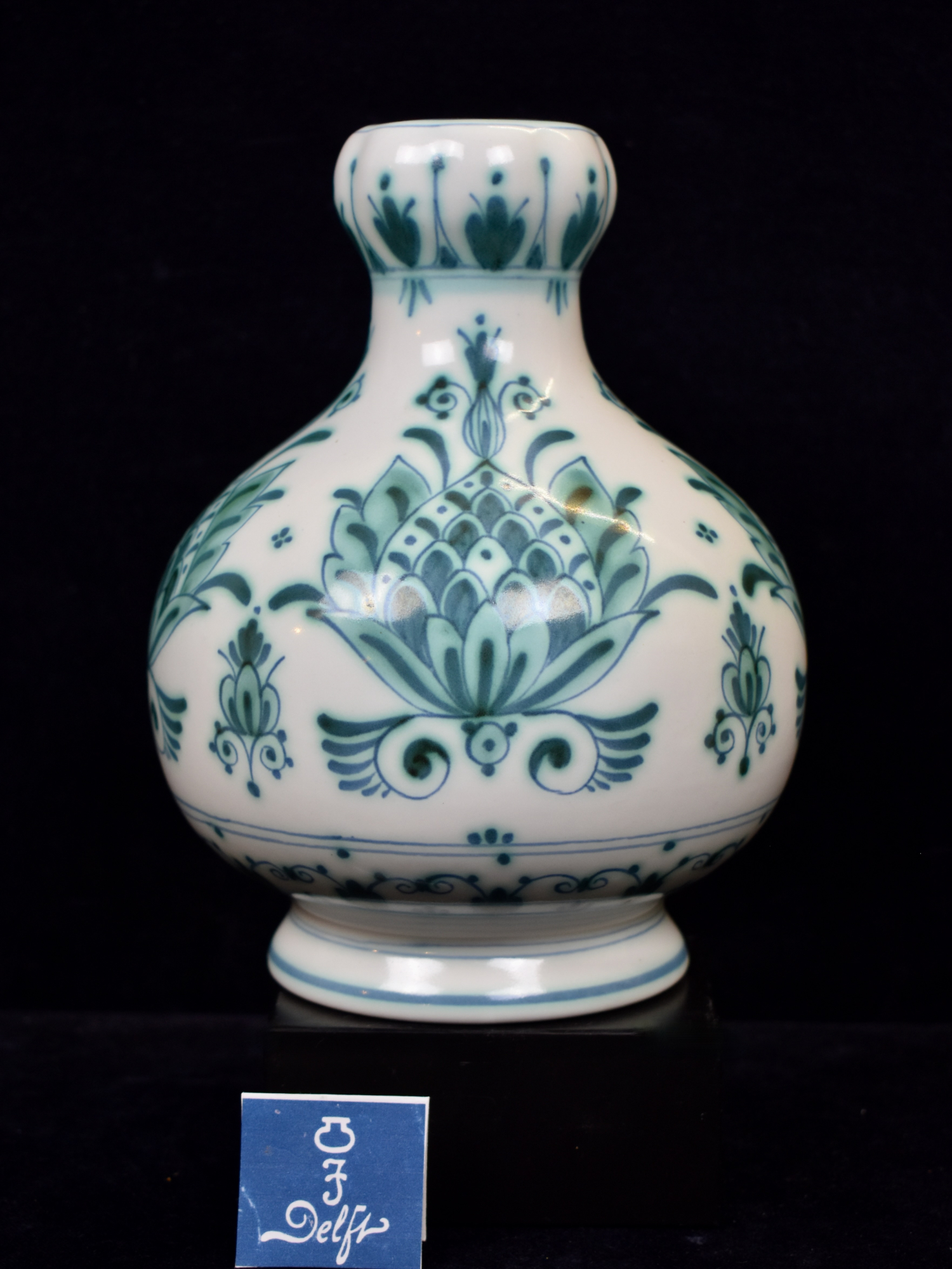 De Porceleyne Fles Groen Delfts Delvert Baluster Vaas - 1969. VERKOCHT ...