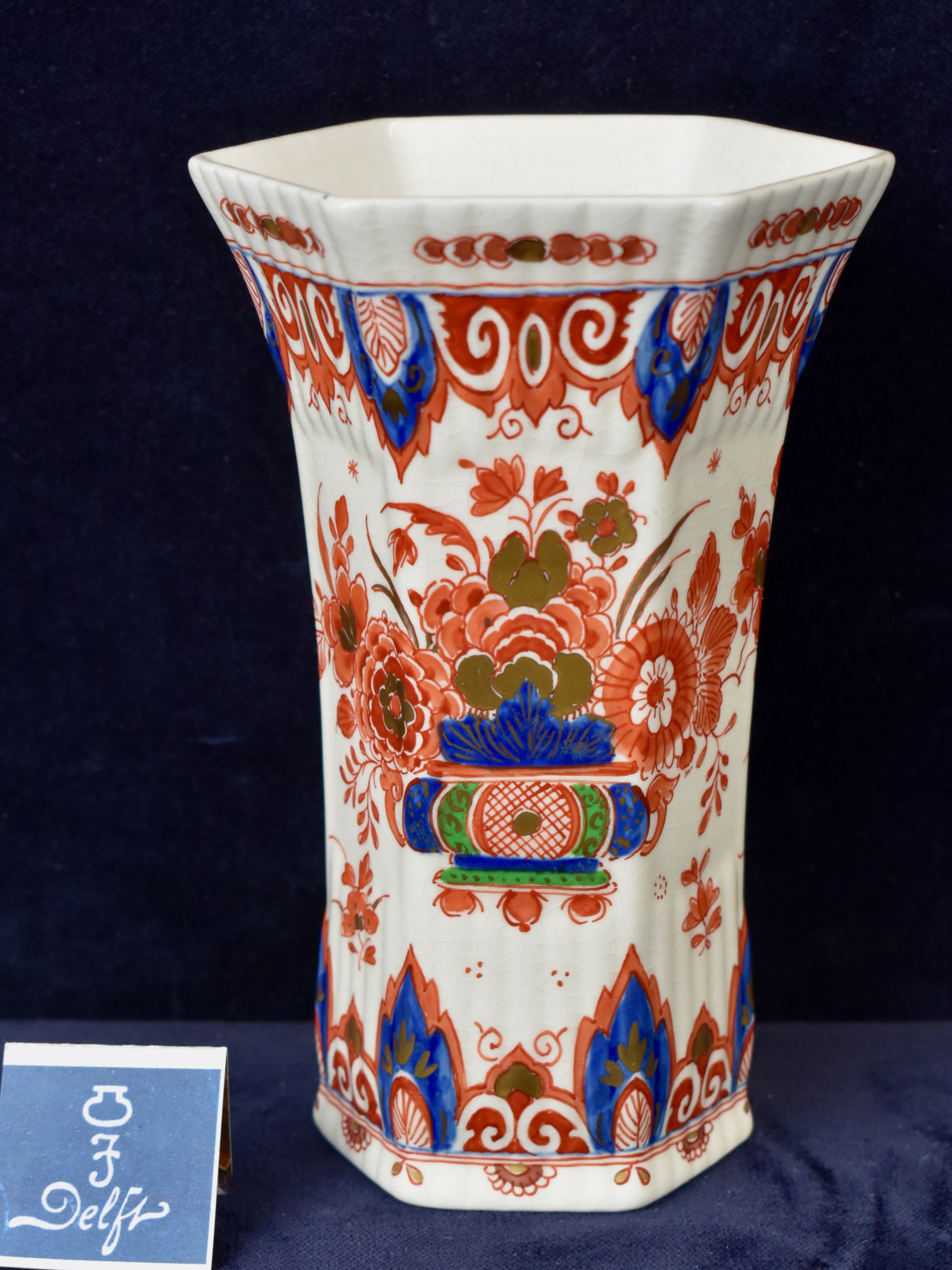 Dutch Pijnacker Delft Doré Royal Delft Hand Painted Beaker Vase - 1934 ...