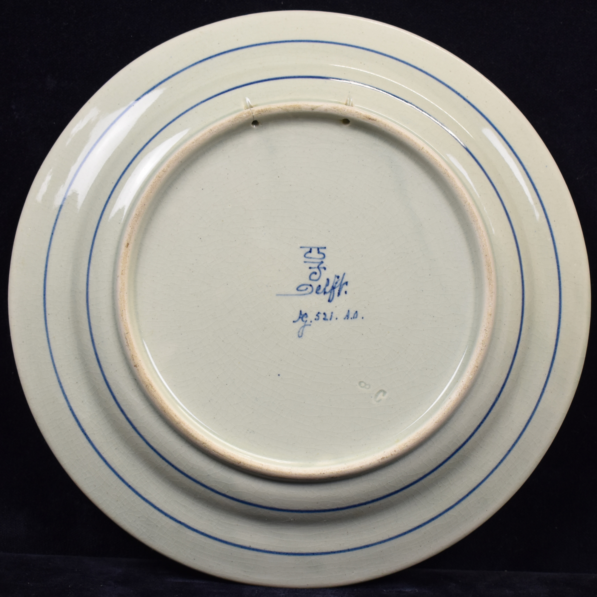 Antique Dutch Blue & White Royal Delft Christmas Plate Kerstmis 1919 ...