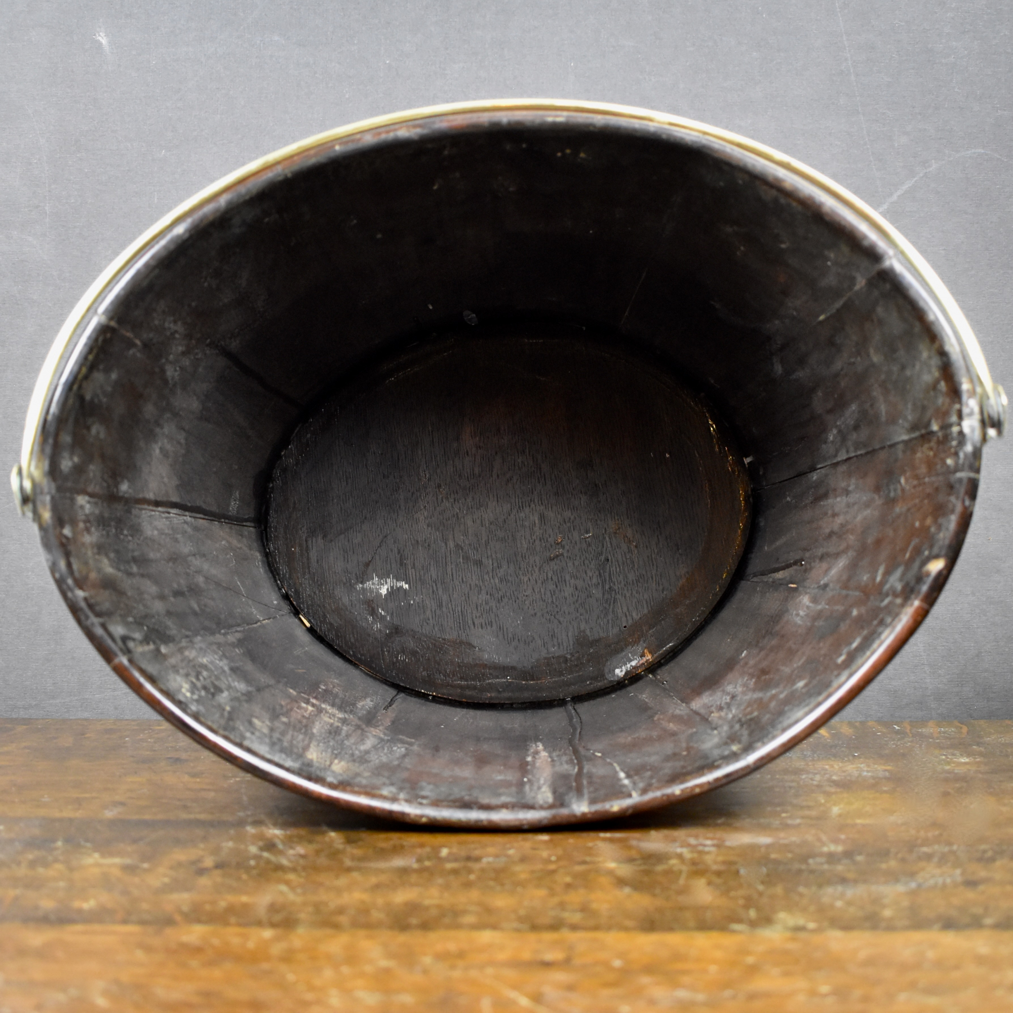 Antique Dutch 18th Century Brass Bounded Mahogany Tea-Bucket. | Hart