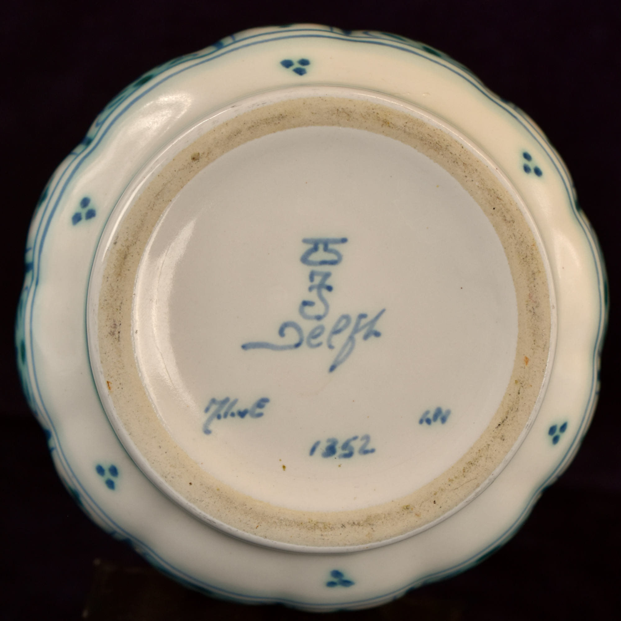 Rare Dutch Green & White Royal Delft Delvert Vase - 1969. SOLD - ROYAL ...
