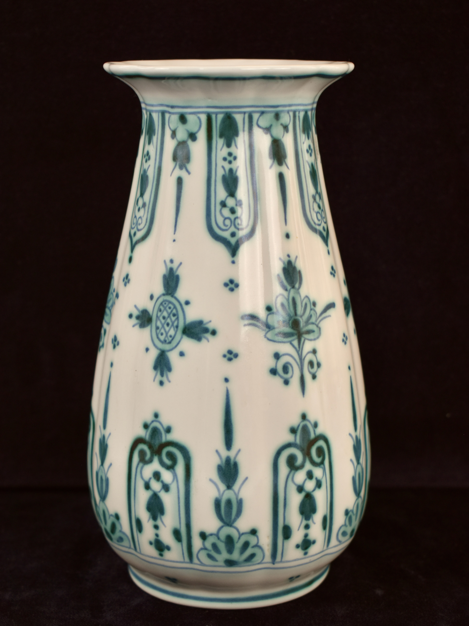 Rare Dutch Green & White Royal Delft Delvert Vase - 1969. SOLD - ROYAL ...