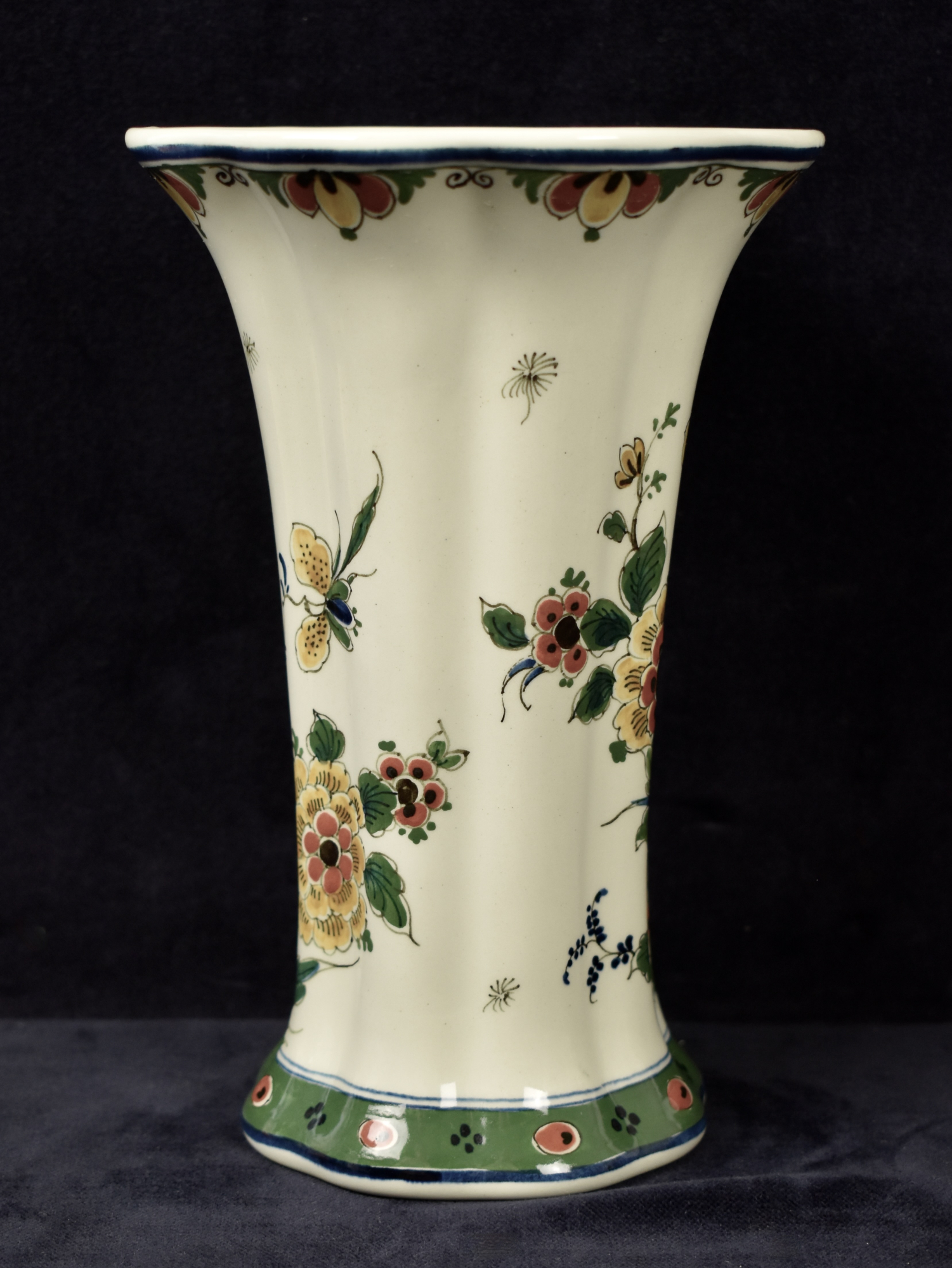 Dutch Polychrome Royal Delft Hand Painted Beaker Vase - 1971 - ROYAL ...