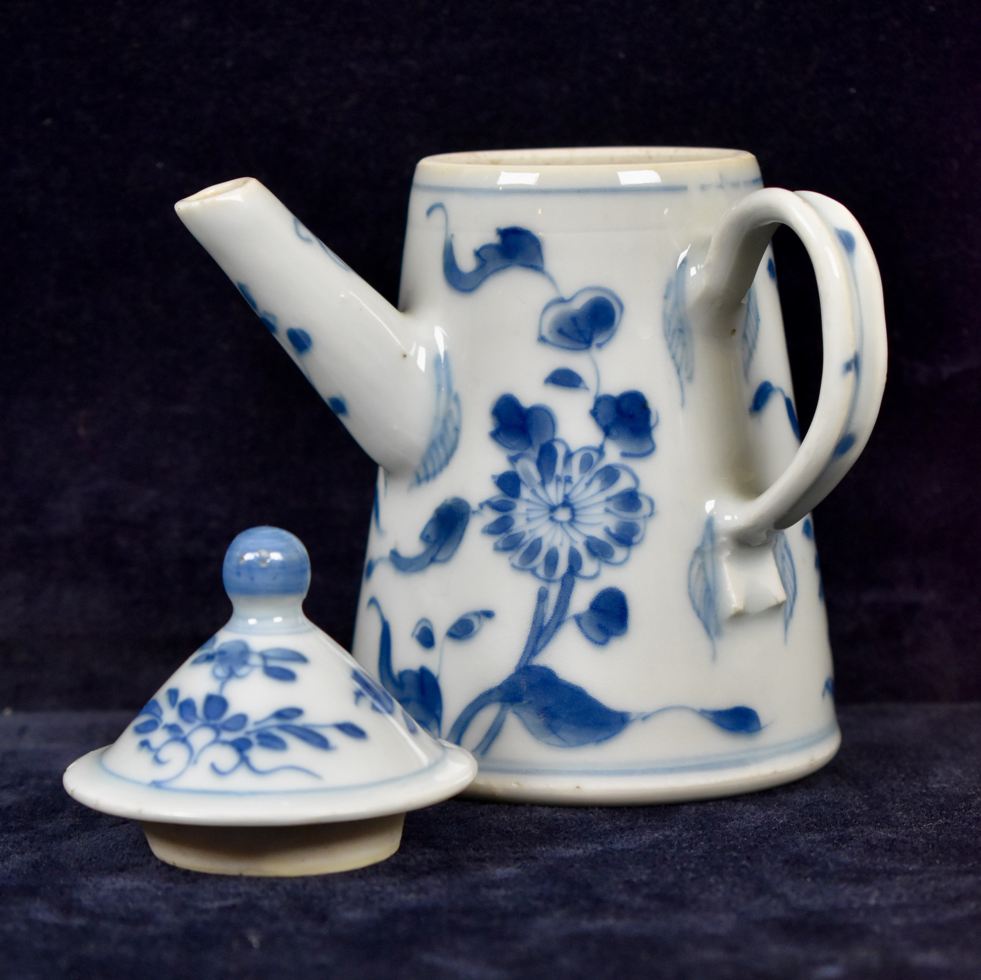 Antique Chinese Qianlong Blue & White Porcelain Lighthouse Teapot and ...