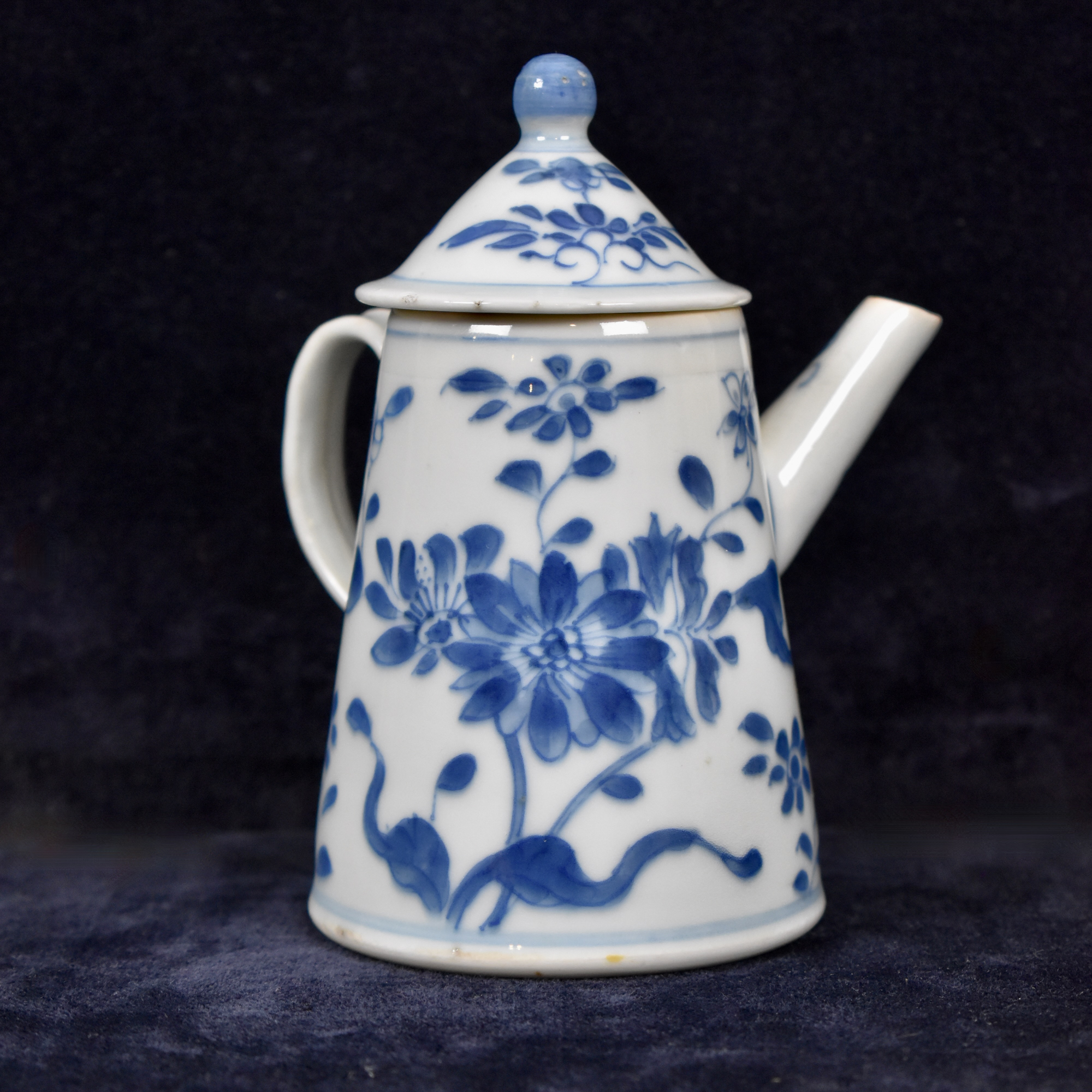 Antique Chinese Qianlong Blue & White Porcelain Lighthouse Teapot and ...