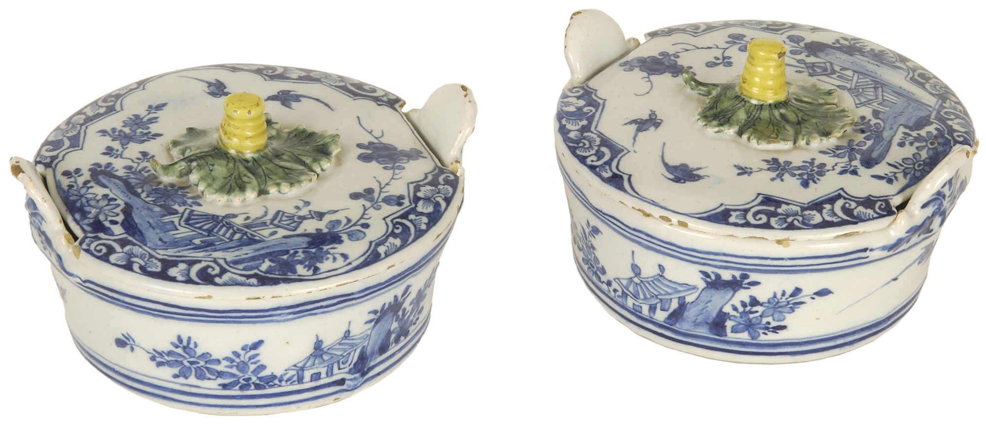 A Pair of Terrine's in Blue and White Dutch Delftware - J. Pennis ...