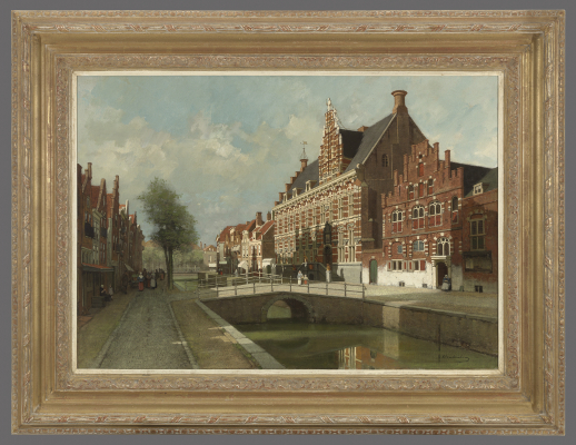 View on the Turfmarkt with Chancellery Leeuwarden - Johannes Christiaan ...