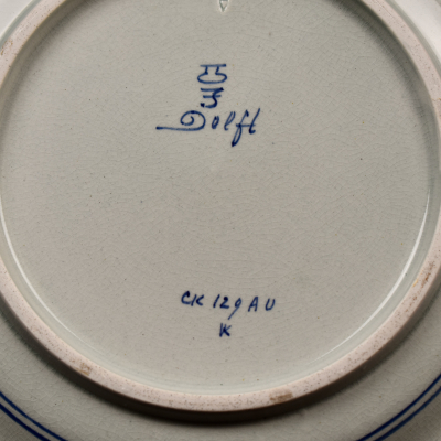 Antique Dutch Royal Delft Plate First Intercontinental KLM Flight to ...