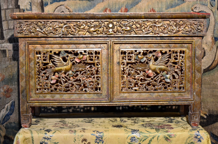 Antique Tibetan Polychrome Wooden Ritual Altar Table. SOLD | Hart