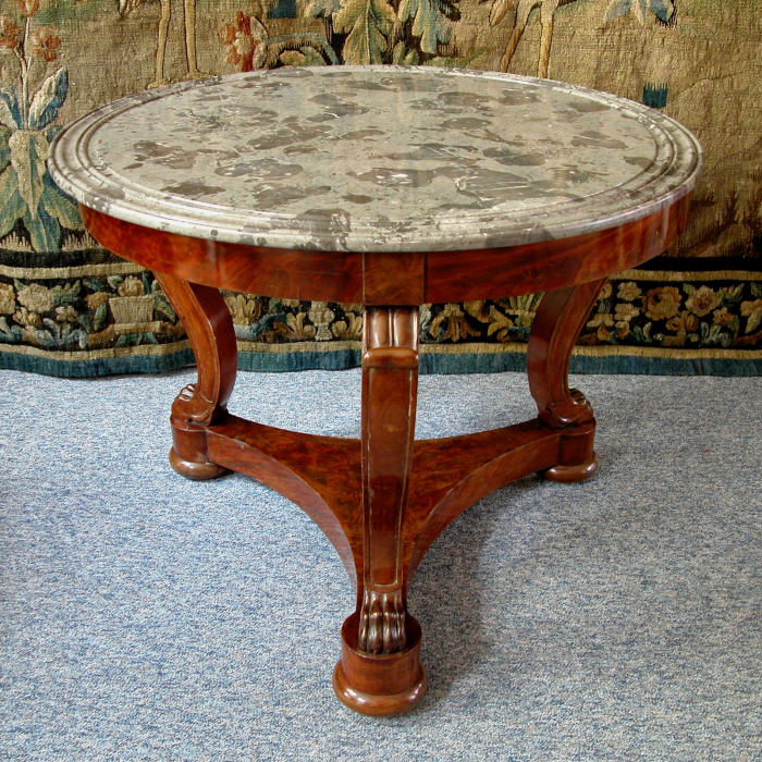 Antique French Empire Mahogany Quèridon / Center Table. | Hart