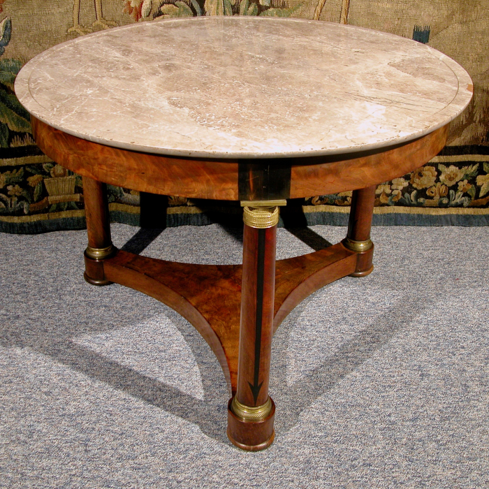 Antieke Nederlandse Mahoniehouten Empire Quèridon. Brussel - Chapuis ...