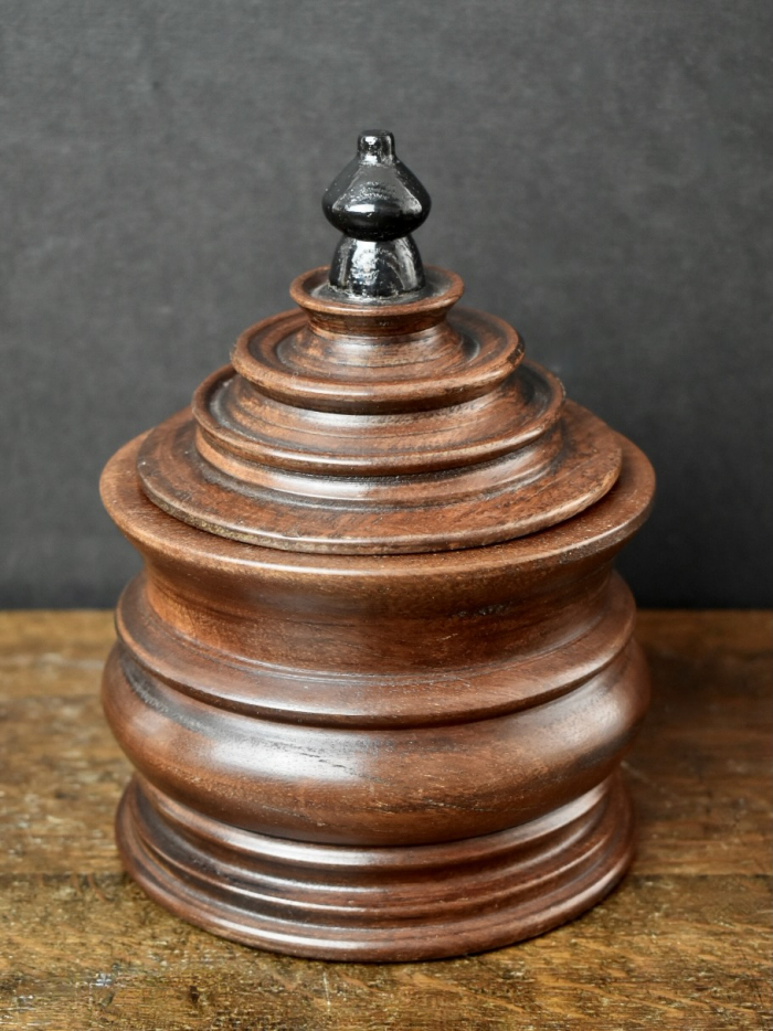 Vintage Dutch Wooden Treen Tobacco Jar. | Hart