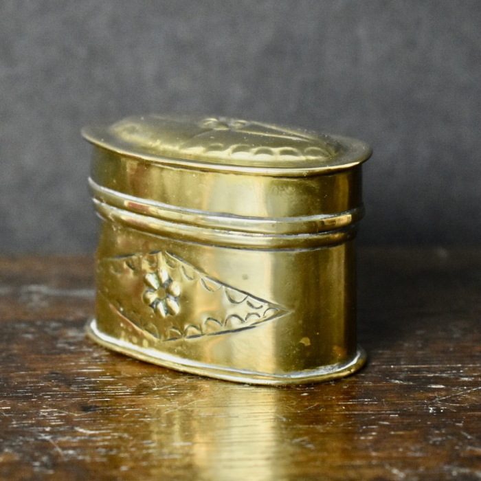 Antique Dutch 19th Century Oval Brass Box. SOLD | Hart