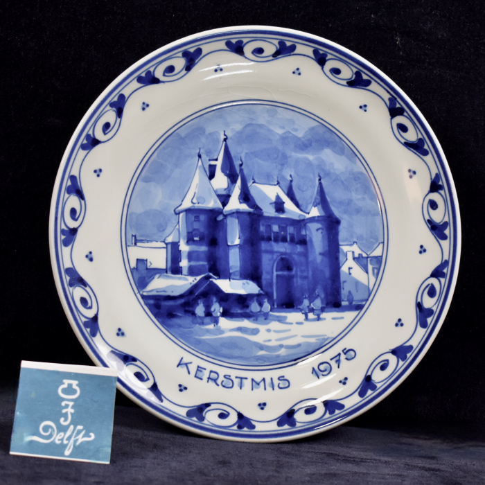 Dutch Royal Delft Christmas Plate Amsterdam St. Anthony Towngate ...