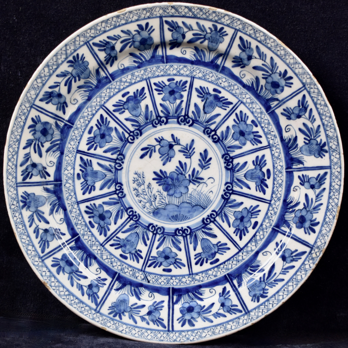 Antiek 18e Eeuws Delfts bord. De Witte Ster | Hart