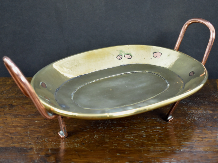 Antique Dutch 18th Century Brass and Copper Bacon Pan | Hart