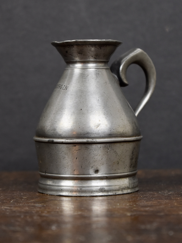 Antique Irish 19th Century Pewter Haystack or Harvester Measure, Noggin ...