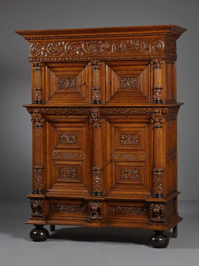 Dutch Renaissance column four-door cupboard | ArtListings