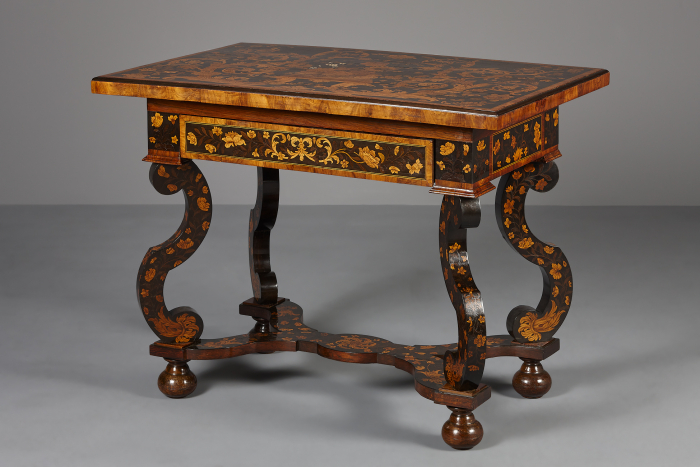 Dutch Louis XIV table with floral marquetry | Kollenburg Antiquairs