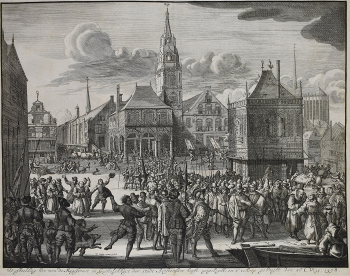 DAM – Oude Stadhuis - J. Wagenaar 1760. Antieke Kopergravure / Prent | Hart