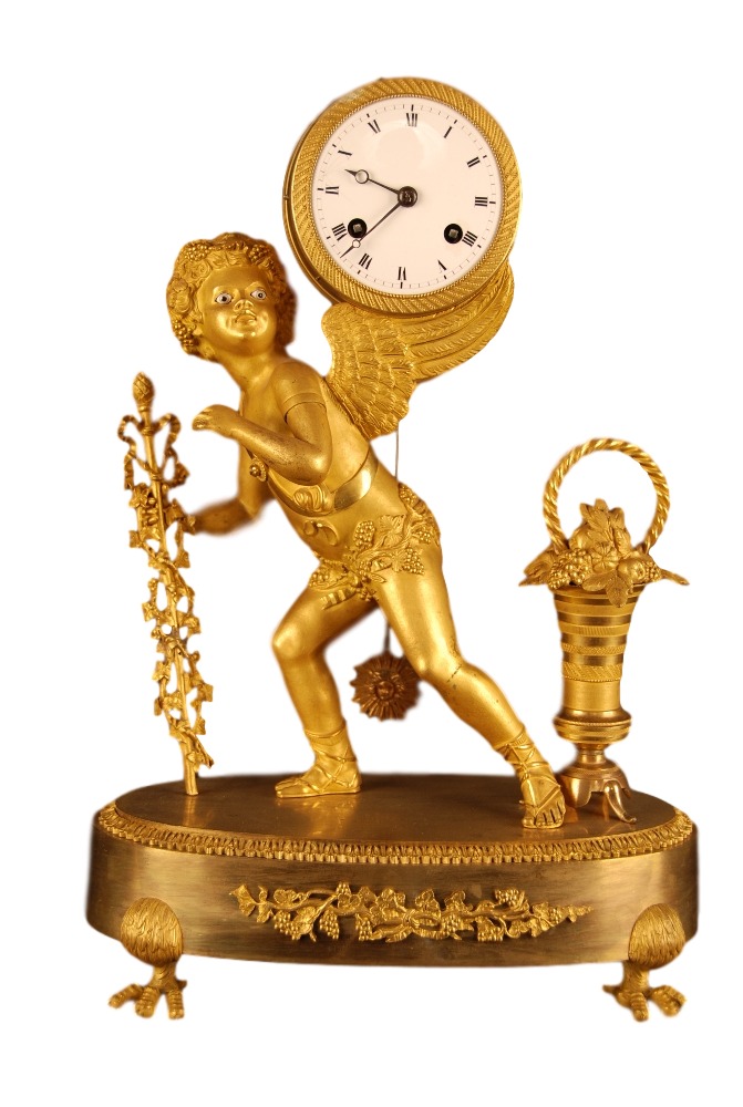 M20 Gilt bronze French mantle clock | ArtListings